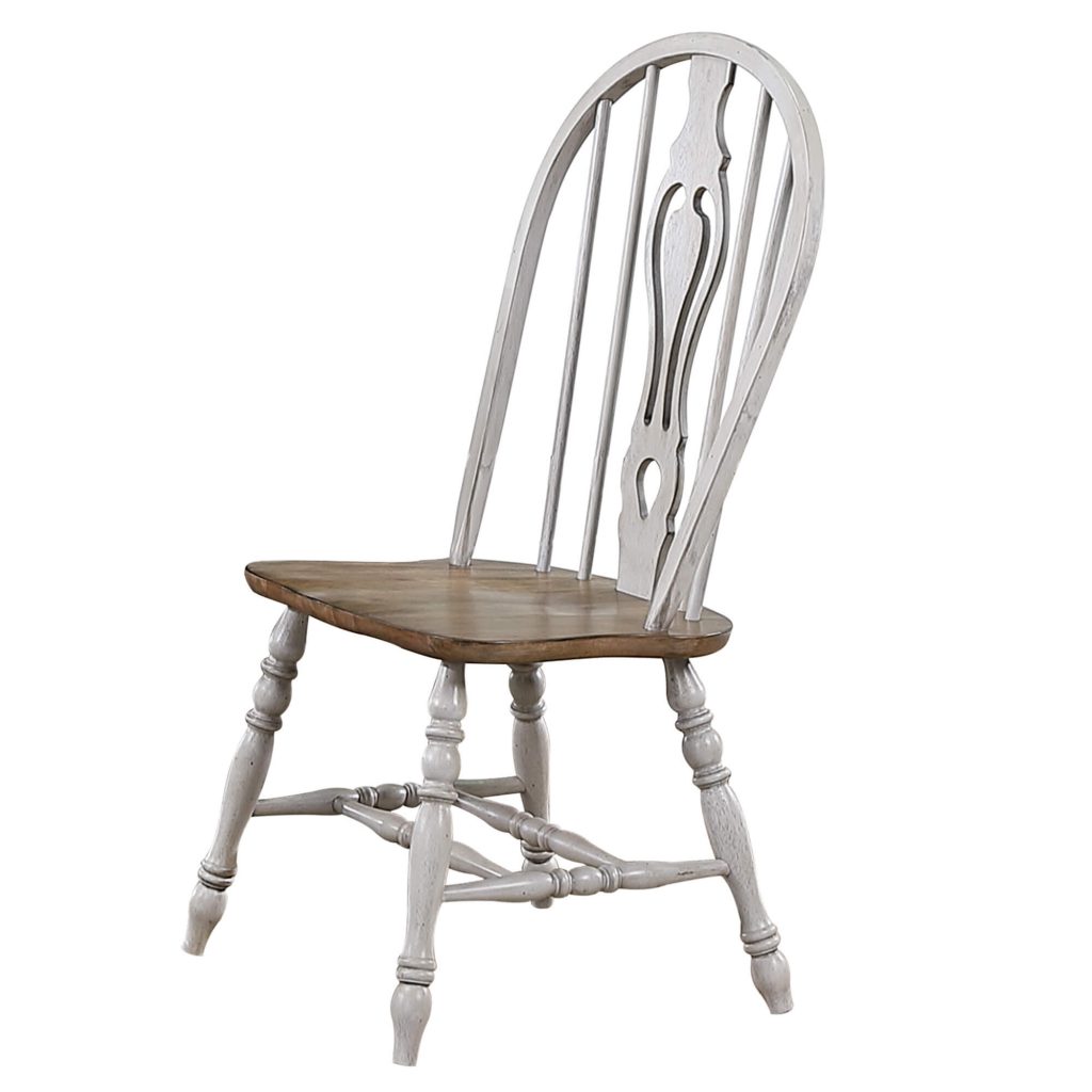Country Grove Keyhole Dining Chair - Gray Oak (41") - Sunset Trading