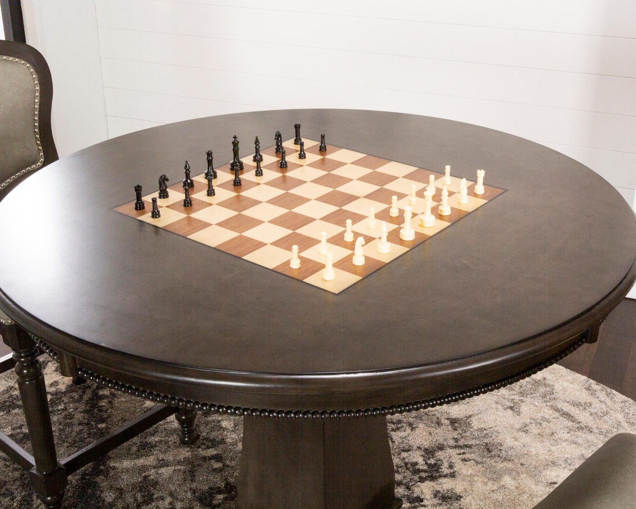 Vegas Dining and Poker Table – Gray Wood - Sunset Trading