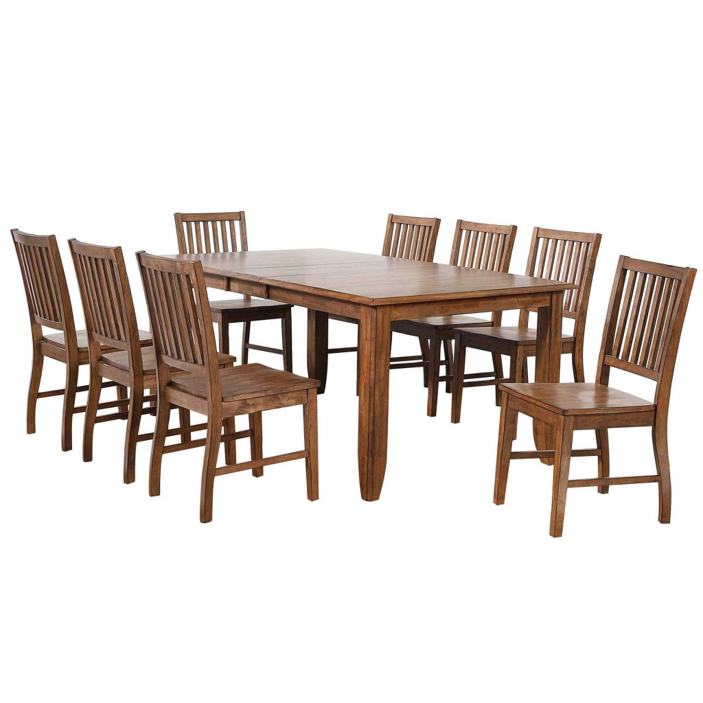 Amish Brook Extendable Table Dining Set - (9 Piece) - Sunset Trading