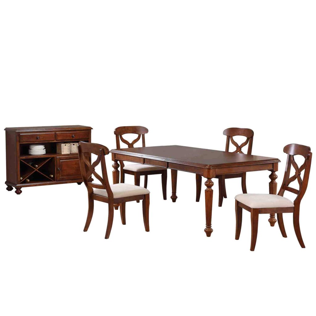 Light Oak Butterfly Leaf Dining Set with Arrowback Chairs (5 Piece ...