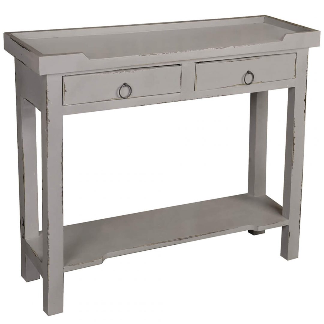 Cottage Console Table - Lime Wash - Sunset Trading