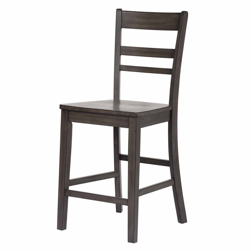 Shades of Gray Two-Slat Back Counter Stool – Antique Gray (42 ...